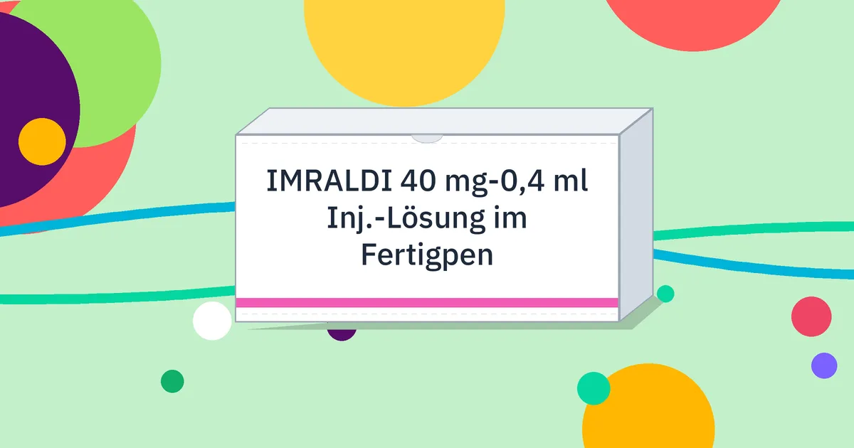 Symbolbild: Packung mit der Aufschrift IMRALDI 40 mg-0,4 ml Inj.-Lösung im Fertigpen (PZN 18410715) – Verfügbarkeit und Bezug in Apotheken in Frankfurt am Main
