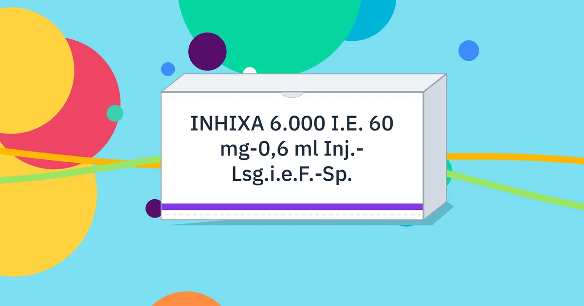 Symbolbild: Packung mit der Aufschrift INHIXA 6.000 I.E. 60 mg-0,6 ml Inj.-Lsg.i.e.F.-Sp. (PZN 18094496) – Verfügbarkeit und Bezug in Apotheken in Frankfurt am Main