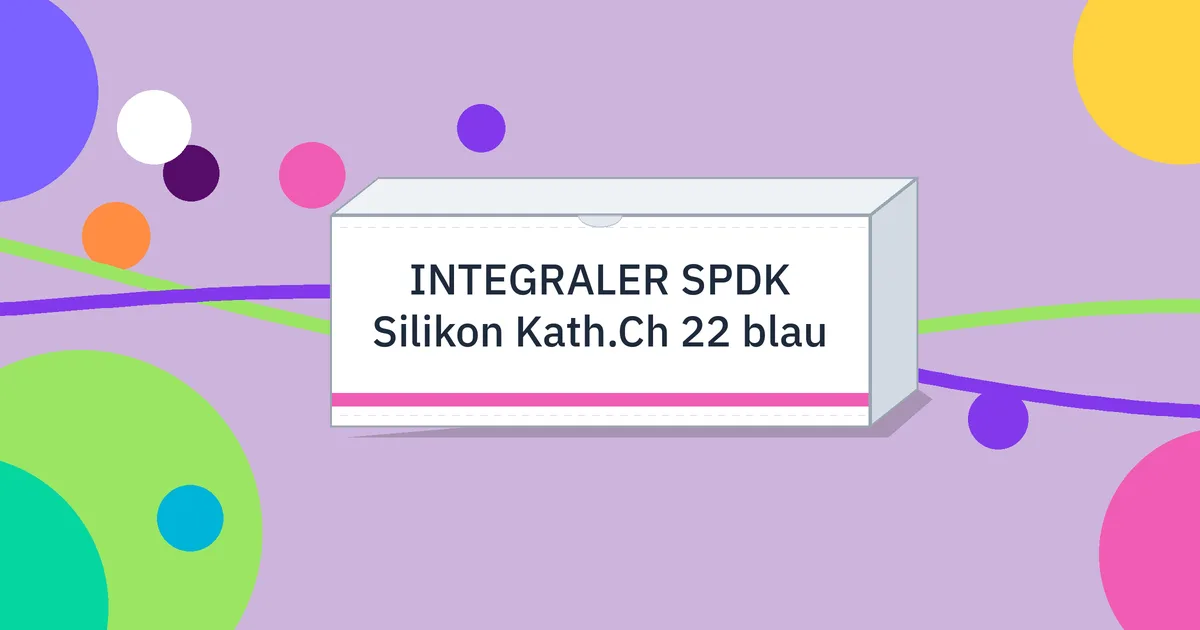 Symbolbild: Packung mit der Aufschrift INTEGRALER SPDK Silikon Kath.Ch 22 blau (PZN 16825168) – Verfügbarkeit und Bezug in Apotheken in Frankfurt am Main