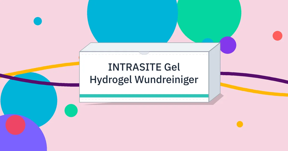 Symbolbild: Packung mit der Aufschrift INTRASITE Gel Hydrogel Wundreiniger (PZN 18050642) – Verfügbarkeit und Bezug in Apotheken in Frankfurt am Main