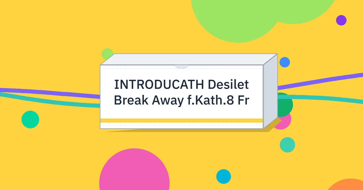 Symbolbild: Packung mit der Aufschrift INTRODUCATH Desilet Break Away f.Kath.8 Fr (PZN 00965772) – Verfügbarkeit und Bezug in Apotheken in Frankfurt am Main