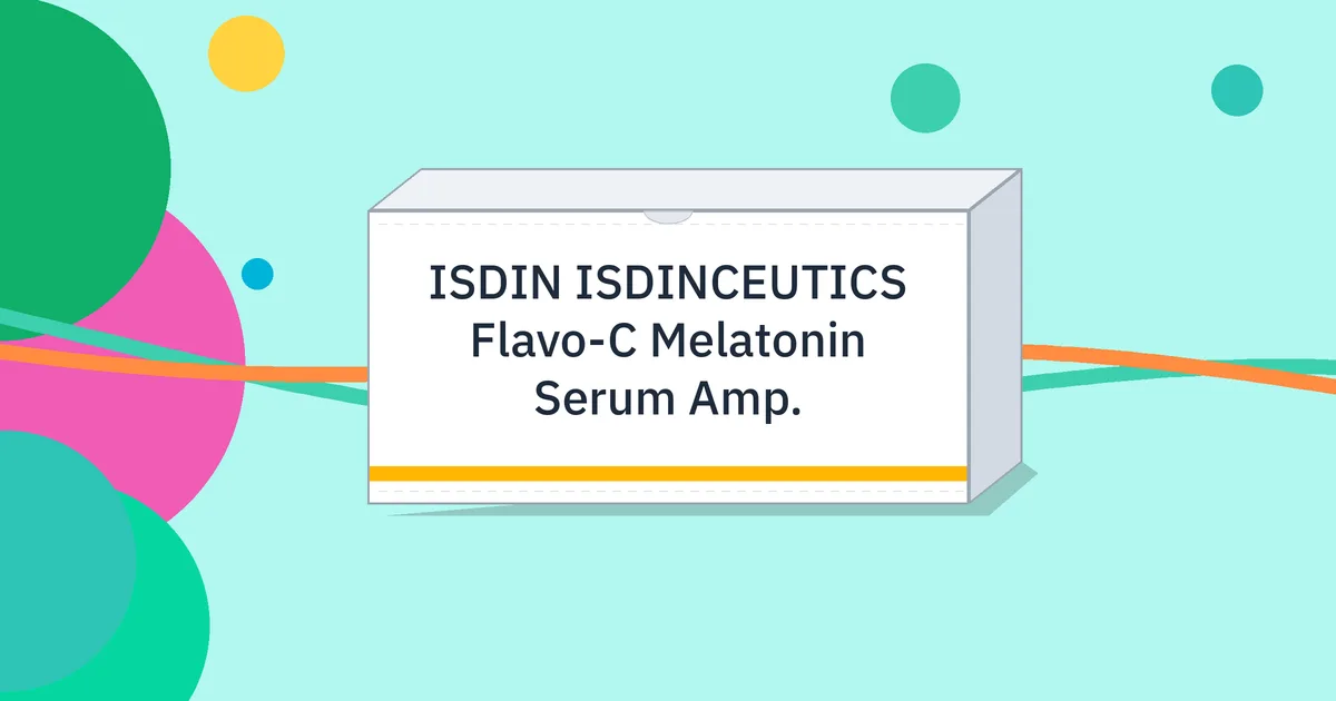 Symbolbild: Packung mit der Aufschrift ISDIN ISDINCEUTICS Flavo-C Melatonin Serum Amp. (PZN 14349551) – Verfügbarkeit und Bezug in Apotheken in Frankfurt am Main