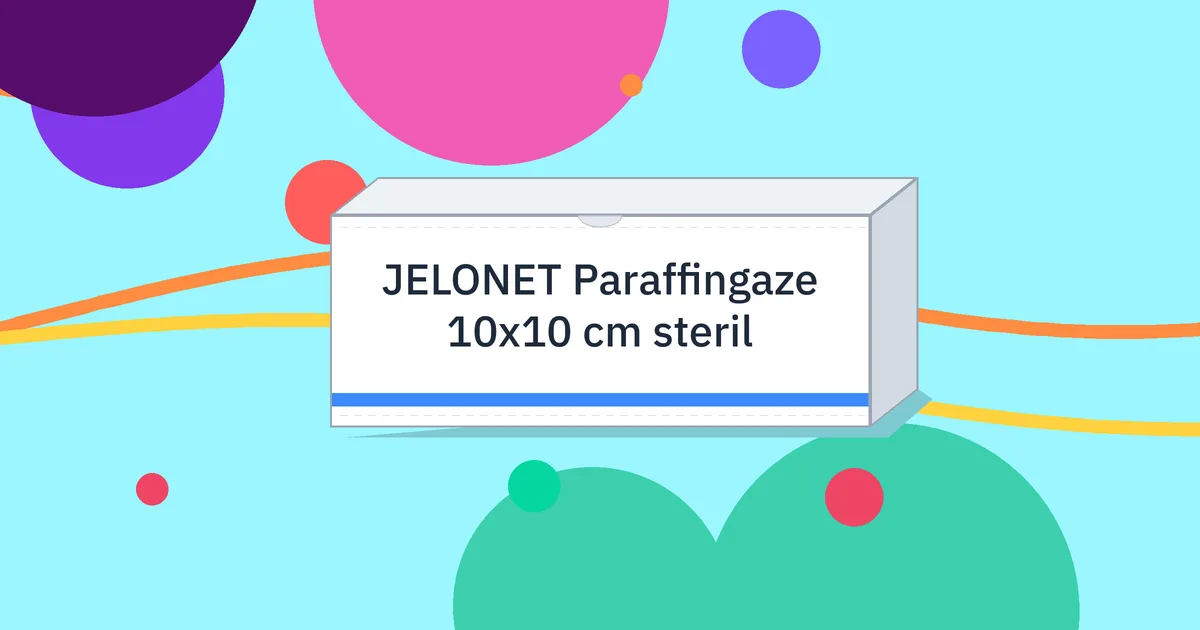 Symbolbild: Packung mit der Aufschrift JELONET Paraffingaze 10x10 cm steril (PZN 20610918) – Verfügbarkeit und Bezug in Apotheken in Frankfurt am Main