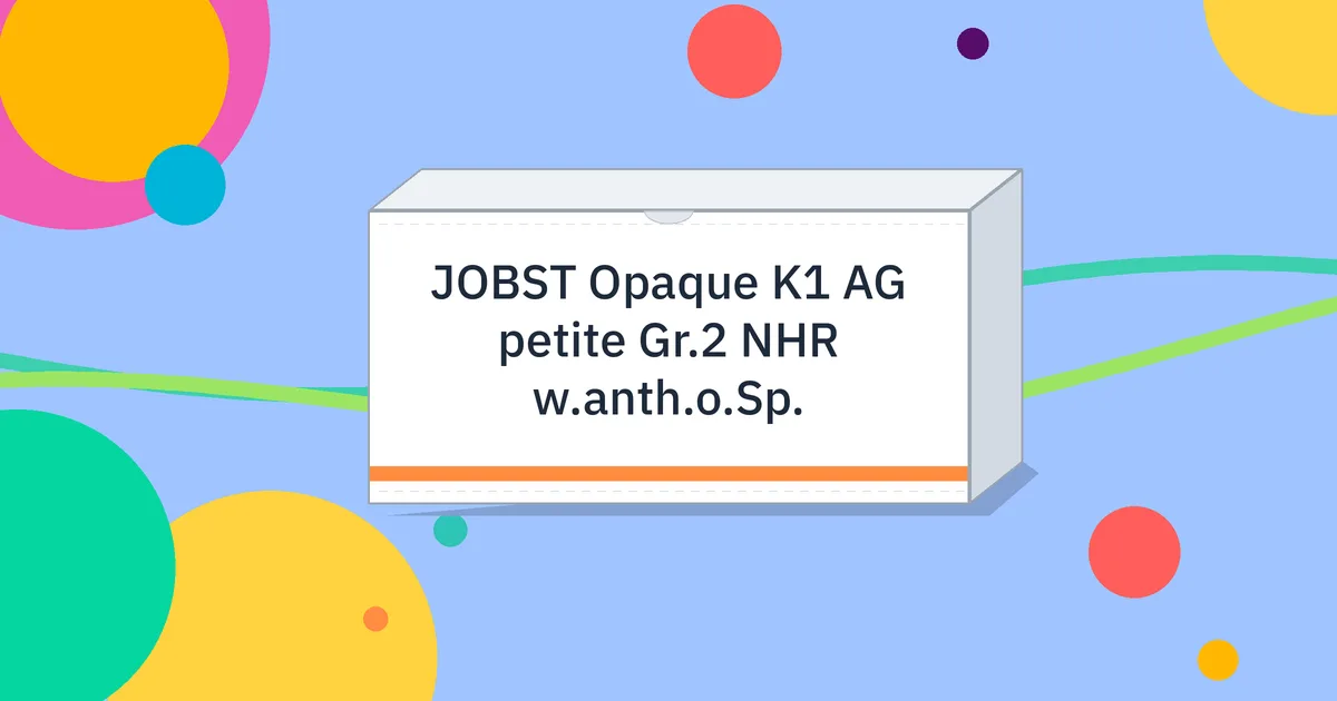 Symbolbild: Packung mit der Aufschrift JOBST Opaque K1 AG petite Gr.2 NHR w.anth.o.Sp. (PZN 16271735) – Verfügbarkeit und Bezug in Apotheken in Frankfurt am Main
