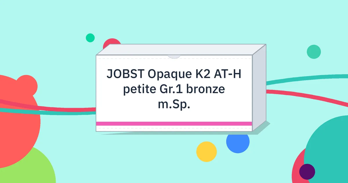 Symbolbild: Packung mit der Aufschrift JOBST Opaque K2 AT-H petite Gr.1 bronze m.Sp. (PZN 13117815) – Verfügbarkeit und Bezug in Apotheken in Frankfurt am Main