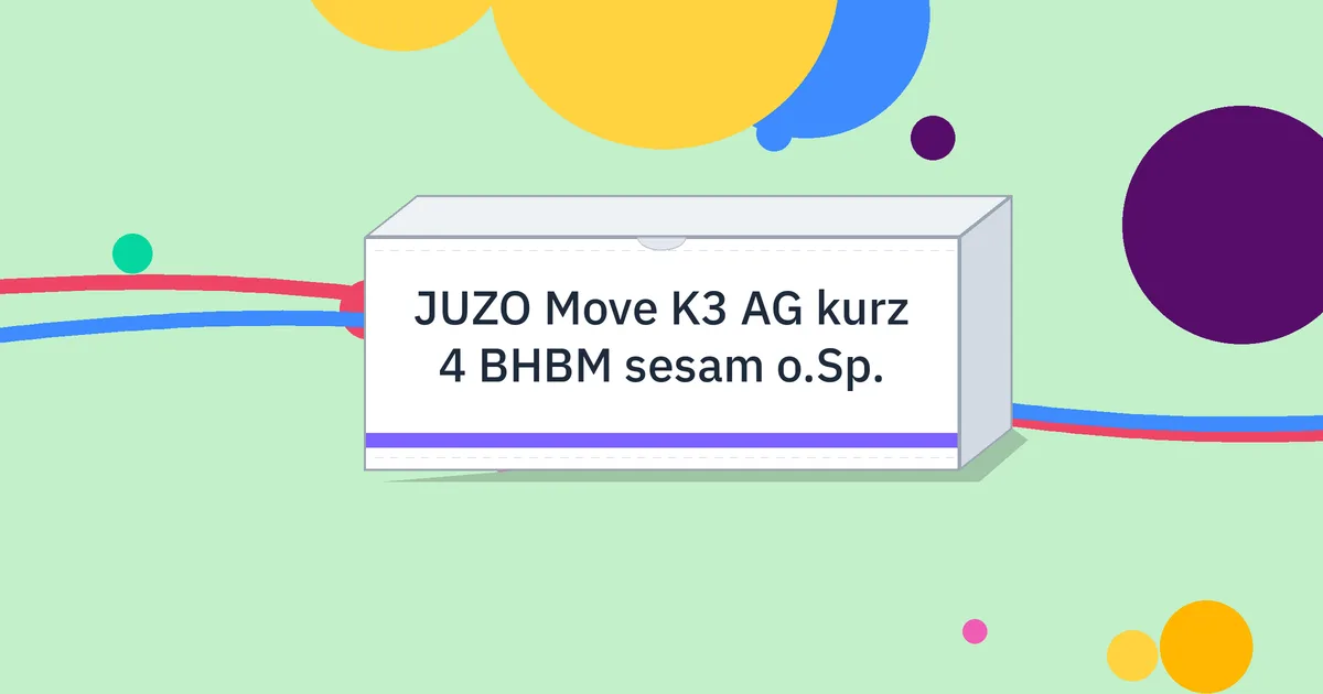 Symbolbild: Packung mit der Aufschrift JUZO Move K3 AG kurz 4 BHBM sesam o.Sp. (PZN 18582066) – Verfügbarkeit und Bezug in Apotheken in Frankfurt am Main