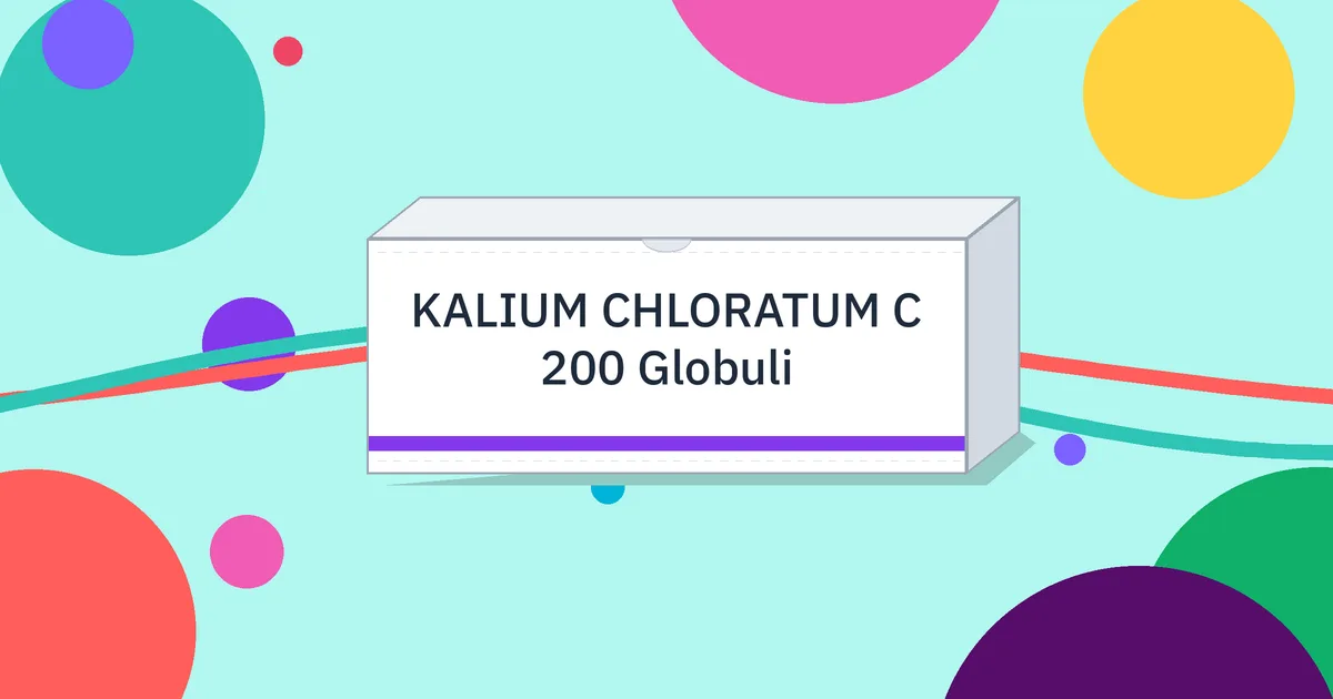 Symbolbild: Packung mit der Aufschrift KALIUM CHLORATUM C 200 Globuli (PZN 07171147) – Verfügbarkeit und Bezug in Apotheken in Frankfurt am Main