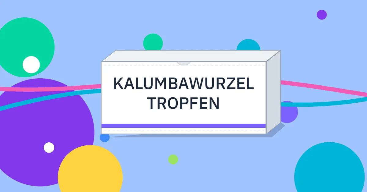 Symbolbild: Packung mit der Aufschrift KALUMBAWURZEL TROPFEN (PZN 14284047) – Verfügbarkeit und Bezug in Apotheken in Frankfurt am Main
