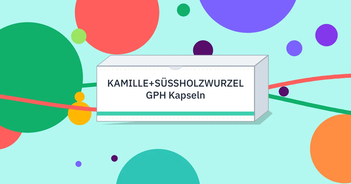 Symbolbild: Packung mit der Aufschrift KAMILLE+SÜSSHOLZWURZEL GPH Kapseln (PZN 05530406) – Verfügbarkeit und Bezug in Apotheken in Frankfurt am Main