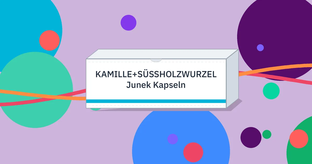 Symbolbild: Packung mit der Aufschrift KAMILLE+SÜSSHOLZWURZEL Junek Kapseln (PZN 03548543) – Verfügbarkeit und Bezug in Apotheken in Frankfurt am Main