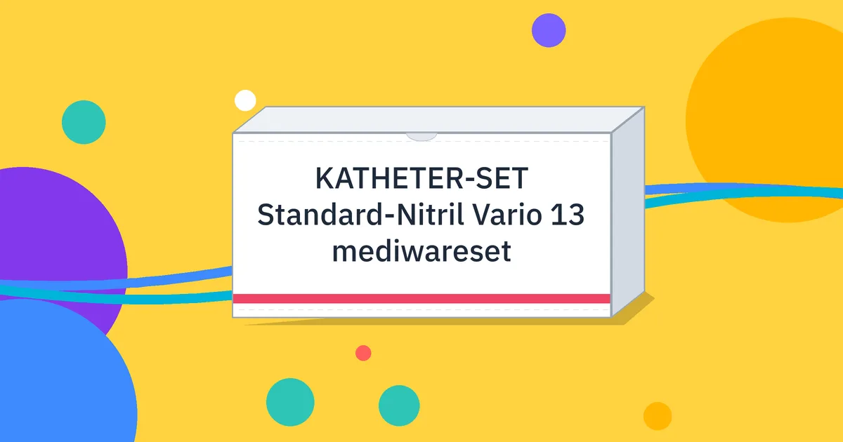 Symbolbild: Packung mit der Aufschrift KATHETER-SET Standard-Nitril Vario 13 mediwareset (PZN 19470820) – Verfügbarkeit und Bezug in Apotheken in Frankfurt am Main