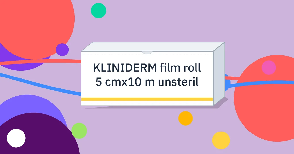 Symbolbild: Packung mit der Aufschrift KLINIDERM film roll 5 cmx10 m unsteril (PZN 19420779) – Verfügbarkeit und Bezug in Apotheken in Frankfurt am Main
