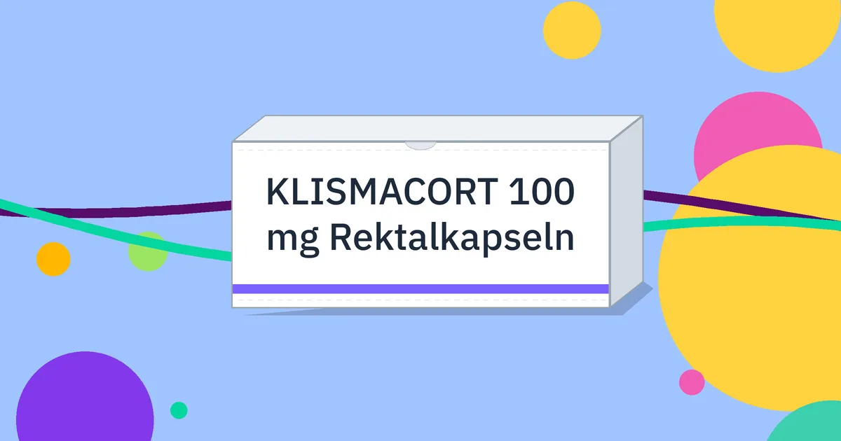 Symbolbild: Packung mit der Aufschrift KLISMACORT 100 mg Rektalkapseln (PZN 08500943) – Verfügbarkeit und Bezug in Apotheken in Frankfurt am Main