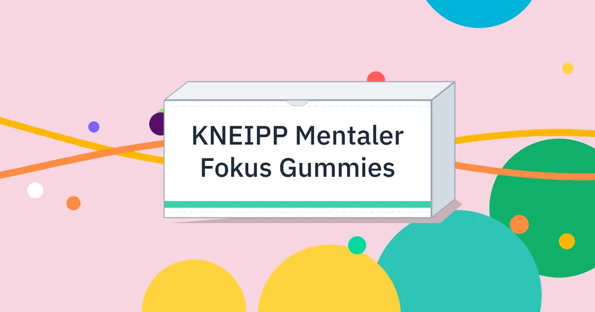 Symbolbild: Packung mit der Aufschrift KNEIPP Mentaler Fokus Gummies (PZN 18754515) – Verfügbarkeit und Bezug in Apotheken in Frankfurt am Main