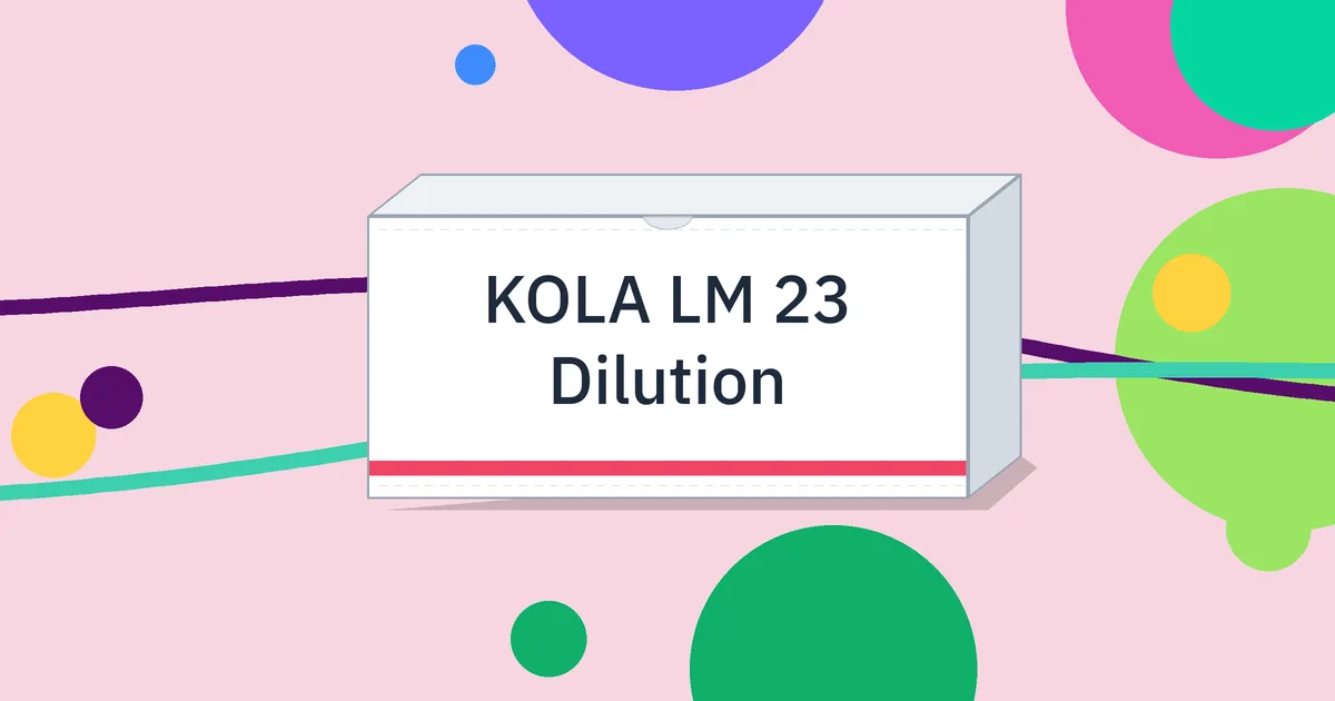 Symbolbild: Packung mit der Aufschrift KOLA LM 23 Dilution (PZN 13519554) – Verfügbarkeit und Bezug in Apotheken in Frankfurt am Main