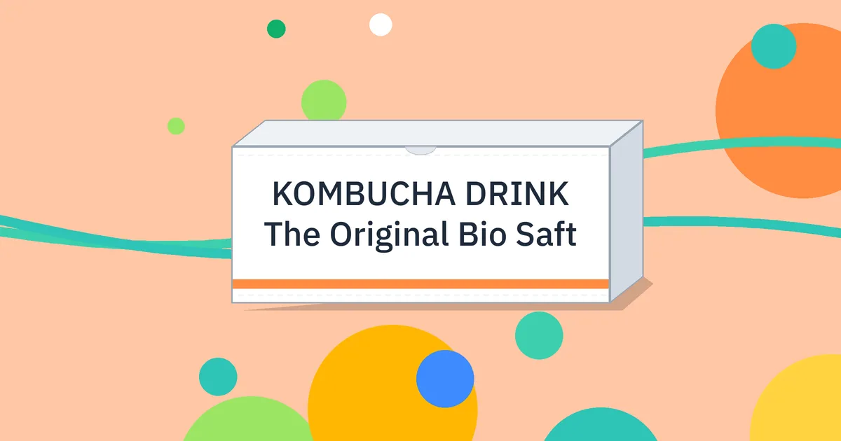 Symbolbild: Packung mit der Aufschrift KOMBUCHA DRINK The Original Bio Saft (PZN 18412105) – Verfügbarkeit und Bezug in Apotheken in Frankfurt am Main