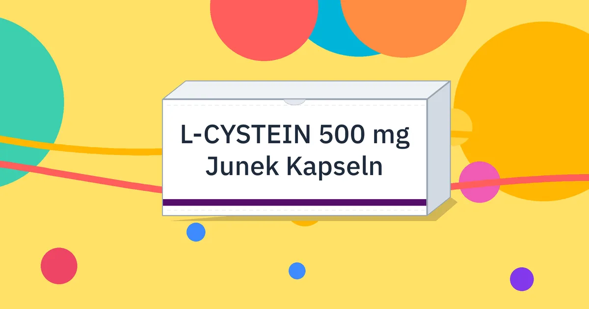 Symbolbild: Packung mit der Aufschrift L-CYSTEIN 500 mg Junek Kapseln (PZN 00132776) – Verfügbarkeit und Bezug in Apotheken in Frankfurt am Main