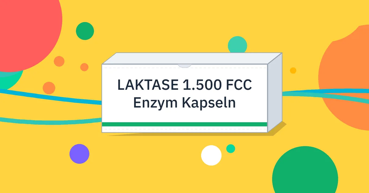 Symbolbild: Packung mit der Aufschrift LAKTASE 1.500 FCC Enzym Kapseln (PZN 06122508) – Verfügbarkeit und Bezug in Apotheken in Frankfurt am Main