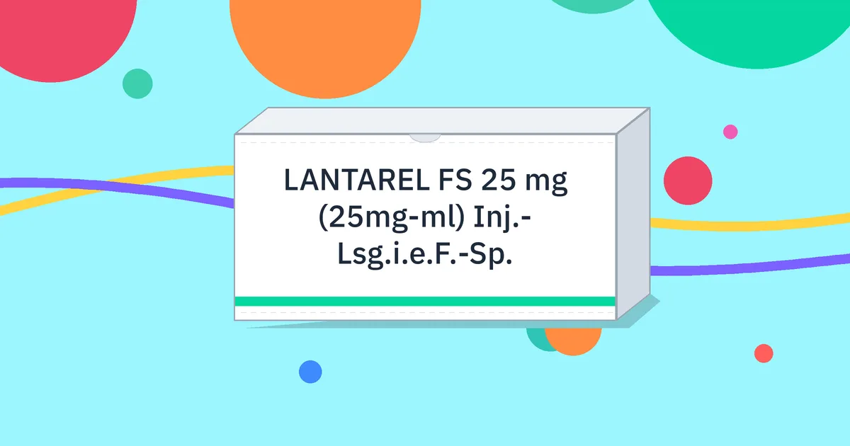 Symbolbild: Packung mit der Aufschrift LANTAREL FS 25 mg (25mg-ml) Inj.-Lsg.i.e.F.-Sp. (PZN 09221607) – Verfügbarkeit und Bezug in Apotheken in Frankfurt am Main