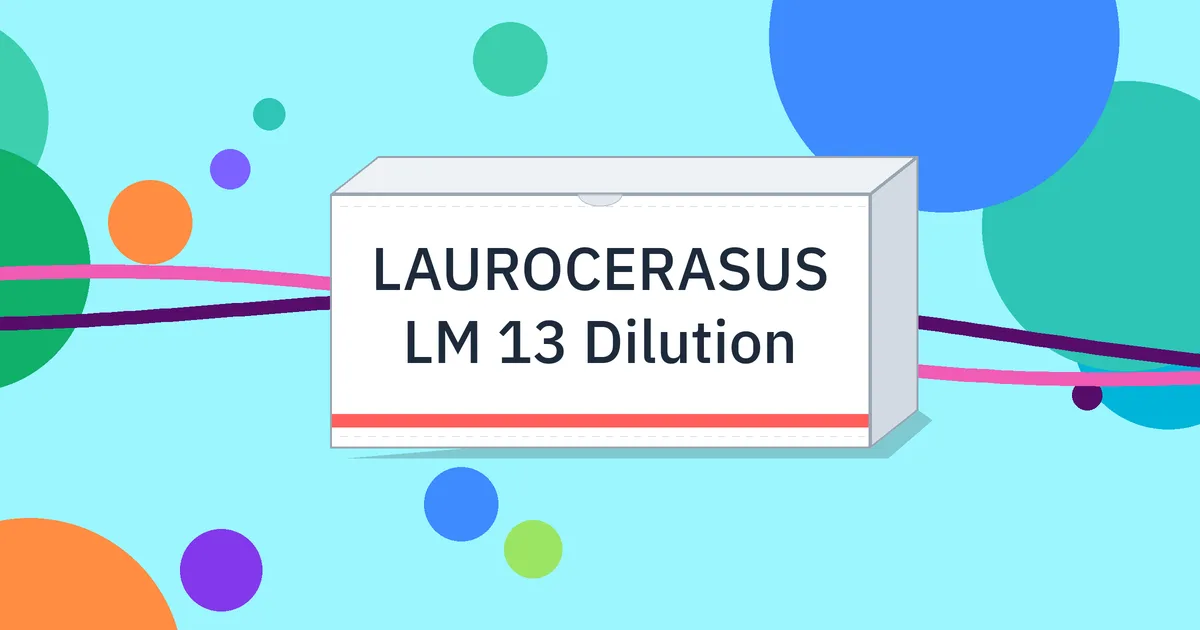Symbolbild: Packung mit der Aufschrift LAUROCERASUS LM 13 Dilution (PZN 13524064) – Verfügbarkeit und Bezug in Apotheken in Frankfurt am Main