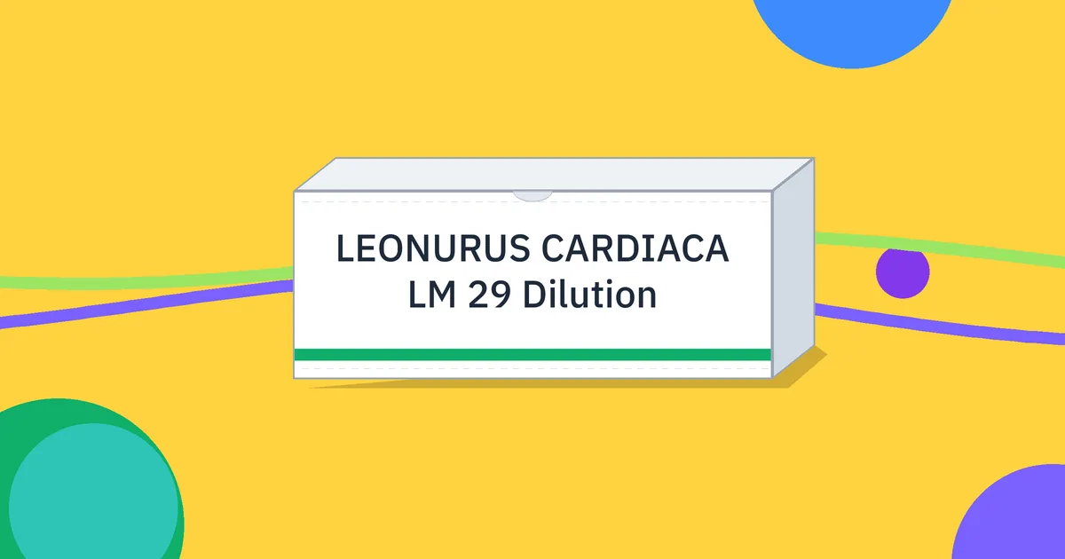 Symbolbild: Packung mit der Aufschrift LEONURUS CARDIACA LM 29 Dilution (PZN 13526100) – Verfügbarkeit und Bezug in Apotheken in Frankfurt am Main