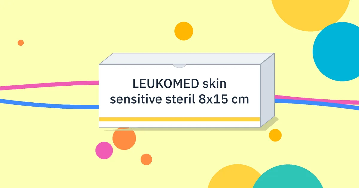 Symbolbild: Packung mit der Aufschrift LEUKOMED skin sensitive steril 8x15 cm (PZN 17410966) – Verfügbarkeit und Bezug in Apotheken in Frankfurt am Main