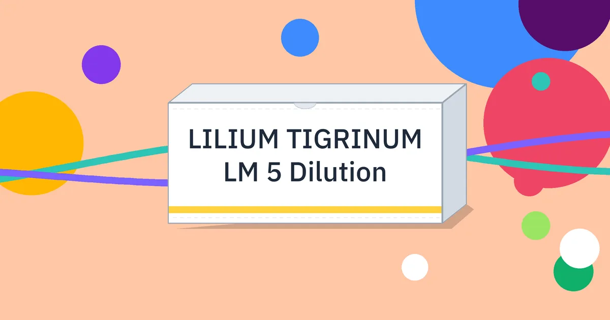 Symbolbild: Packung mit der Aufschrift LILIUM TIGRINUM LM 5 Dilution (PZN 12931034) – Verfügbarkeit und Bezug in Apotheken in Frankfurt am Main