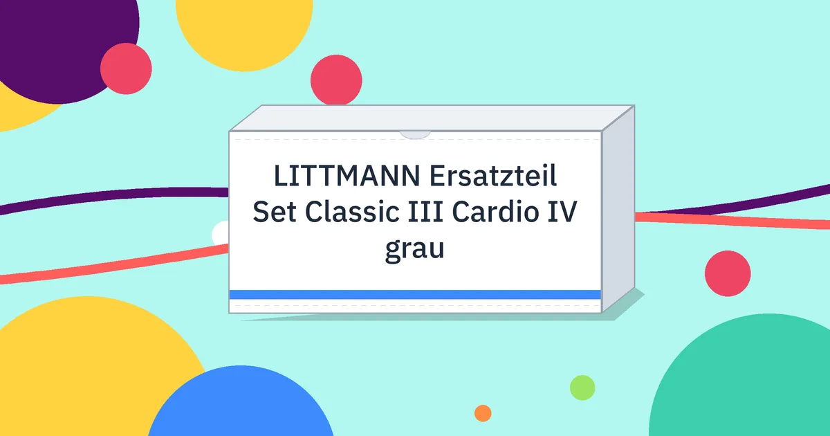 Symbolbild: Packung mit der Aufschrift LITTMANN Ersatzteil Set Classic III Cardio IV grau (PZN 16033987) – Verfügbarkeit und Bezug in Apotheken in Frankfurt am Main