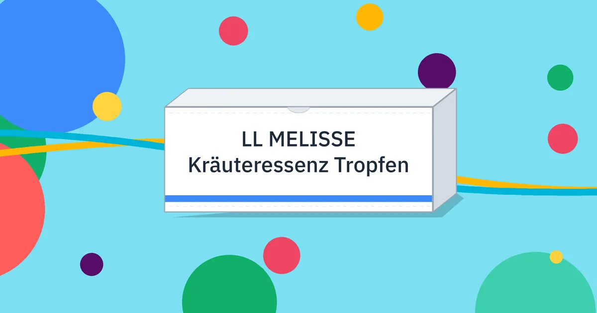 Symbolbild: Packung mit der Aufschrift LL MELISSE Kräuteressenz Tropfen (PZN 20314433) – Verfügbarkeit und Bezug in Apotheken in Frankfurt am Main
