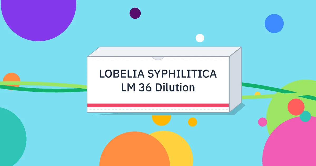 Symbolbild: Packung mit der Aufschrift LOBELIA SYPHILITICA LM 36 Dilution (PZN 13535010) – Verfügbarkeit und Bezug in Apotheken in Frankfurt am Main