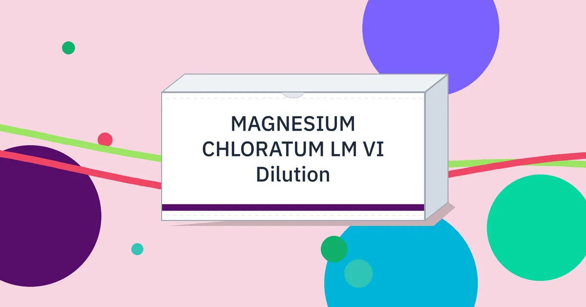 Symbolbild: Packung mit der Aufschrift MAGNESIUM CHLORATUM LM VI Dilution (PZN 02668736) – Verfügbarkeit und Bezug in Apotheken in Frankfurt am Main