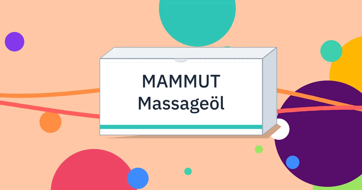 Symbolbild: Packung mit der Aufschrift MAMMUT Massageöl (PZN 02858827) – Verfügbarkeit und Bezug in Apotheken in Frankfurt am Main