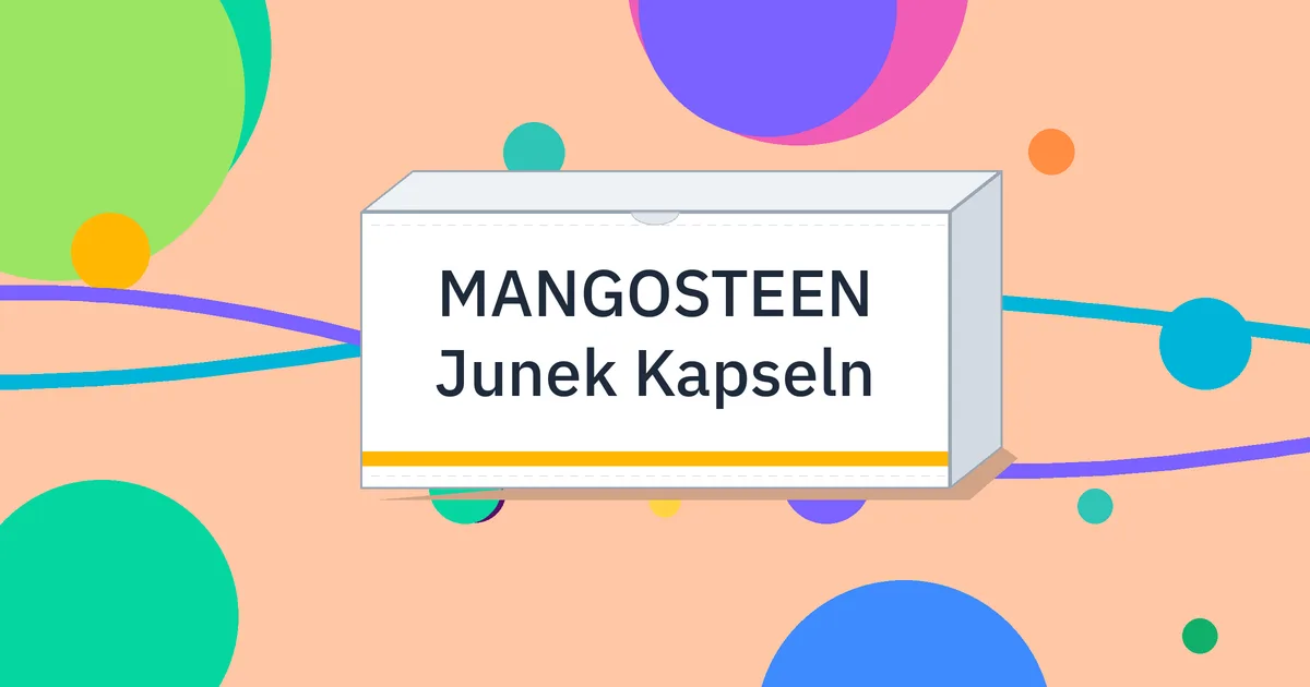 Symbolbild: Packung mit der Aufschrift MANGOSTEEN Junek Kapseln (PZN 10230669) – Verfügbarkeit und Bezug in Apotheken in Frankfurt am Main