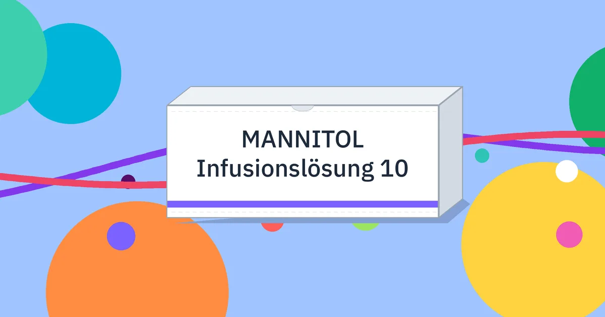 Symbolbild: Packung mit der Aufschrift MANNITOL Infusionslösung 10 (PZN 07511100) – Verfügbarkeit und Bezug in Apotheken in Frankfurt am Main