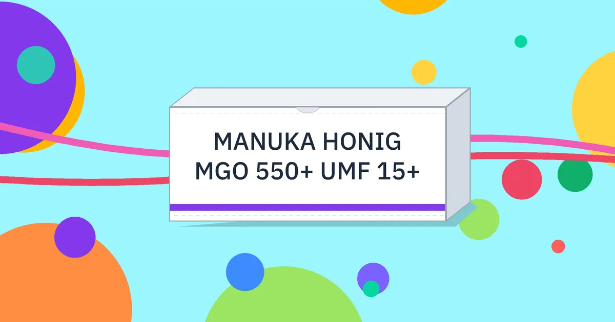Symbolbild: Packung mit der Aufschrift MANUKA HONIG MGO 550+ UMF 15+ (PZN 19646839) – Verfügbarkeit und Bezug in Apotheken in Frankfurt am Main