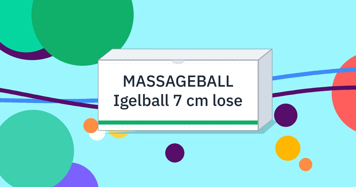 Symbolbild: Packung mit der Aufschrift MASSAGEBALL Igelball 7 cm lose (PZN 00103585) – Verfügbarkeit und Bezug in Apotheken in Frankfurt am Main