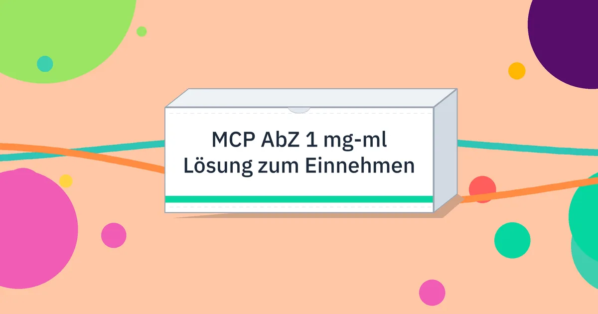 Symbolbild: Packung mit der Aufschrift MCP AbZ 1 mg-ml Lösung zum Einnehmen (PZN 10824328) – Verfügbarkeit und Bezug in Apotheken in Frankfurt am Main