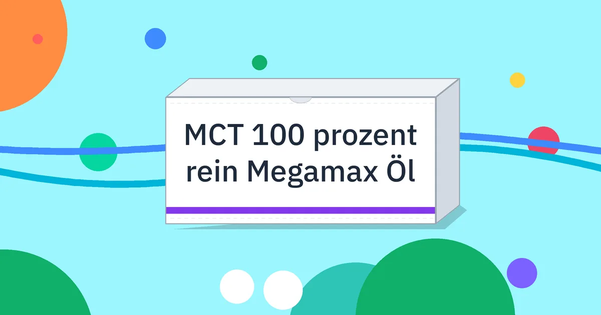 Symbolbild: Packung mit der Aufschrift MCT 100 prozent rein Megamax Öl (PZN 13426290) – Verfügbarkeit und Bezug in Apotheken in Frankfurt am Main