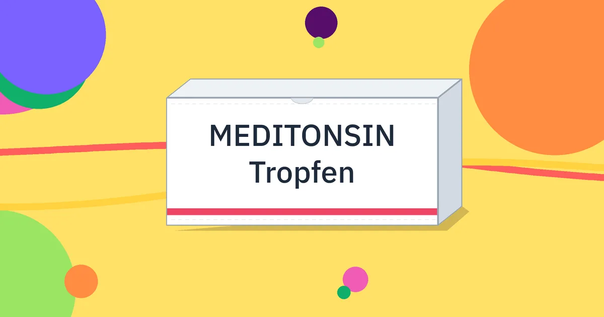 Symbolbild: Packung mit der Aufschrift MEDITONSIN Tropfen (PZN 10192710) – Verfügbarkeit und Bezug in Apotheken in Frankfurt am Main