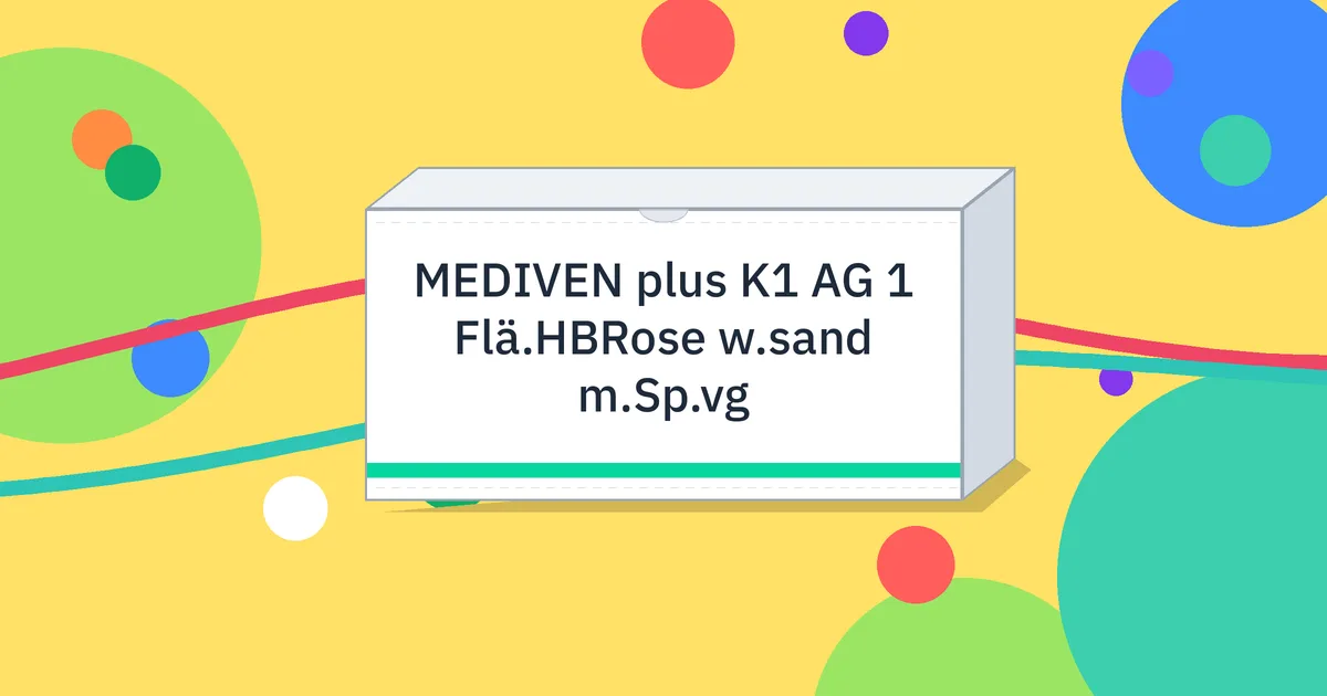 Symbolbild: Packung mit der Aufschrift MEDIVEN plus K1 AG 1 Flä.HBRose w.sand m.Sp.vg (PZN 18940270) – Verfügbarkeit und Bezug in Apotheken in Frankfurt am Main