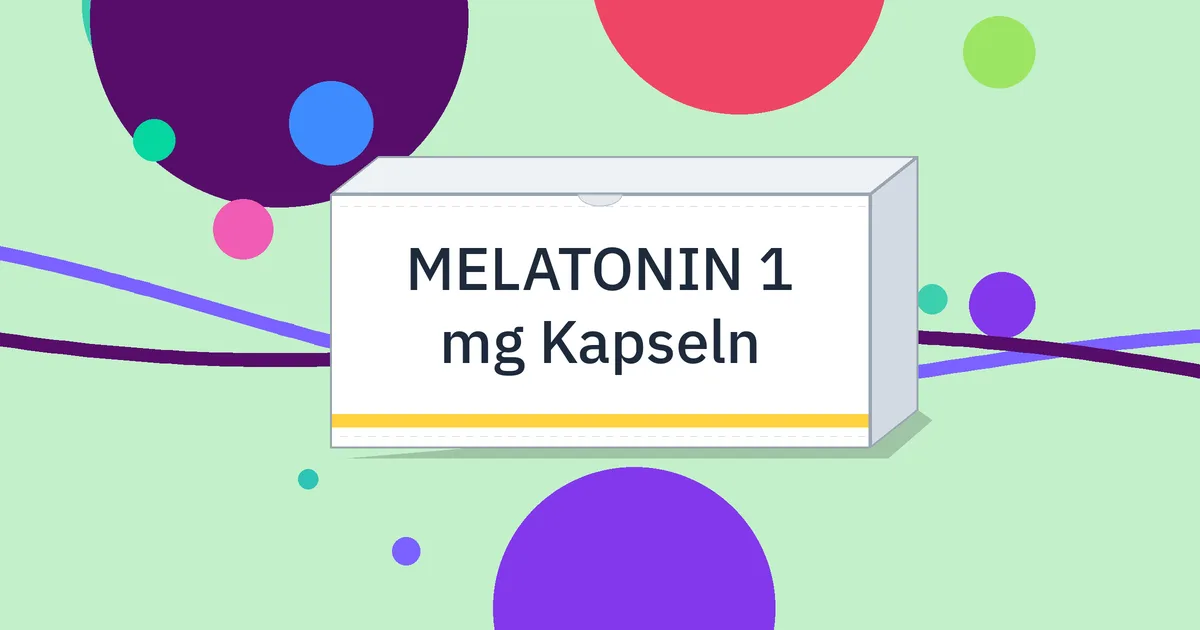 Symbolbild: Packung mit der Aufschrift MELATONIN 1 mg Kapseln (PZN 15894925) – Verfügbarkeit und Bezug in Apotheken in Frankfurt am Main