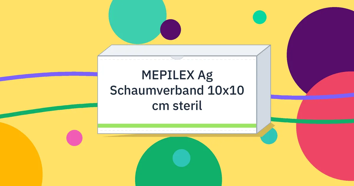 Symbolbild: Packung mit der Aufschrift MEPILEX Ag Schaumverband 10x10 cm steril (PZN 09062681) – Verfügbarkeit und Bezug in Apotheken in Frankfurt am Main