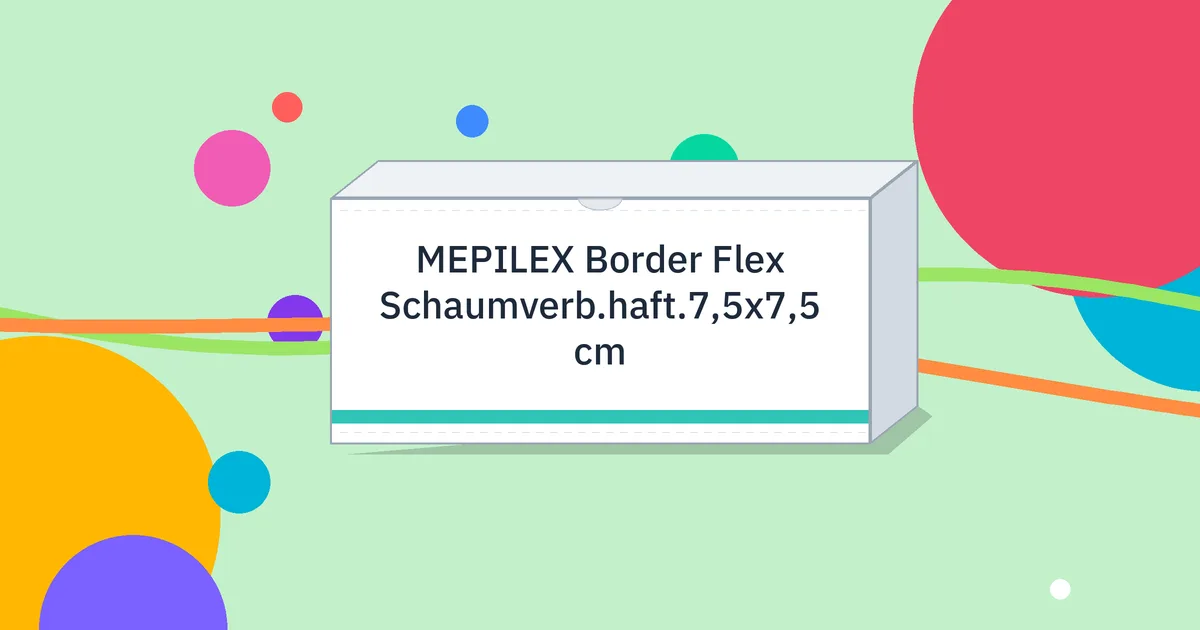 Symbolbild: Packung mit der Aufschrift MEPILEX Border Flex Schaumverb.haft.7,5x7,5 cm (PZN 14335158) – Verfügbarkeit und Bezug in Apotheken in Frankfurt am Main