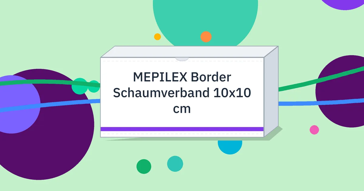 Symbolbild: Packung mit der Aufschrift MEPILEX Border Schaumverband 10x10 cm (PZN 19265008) – Verfügbarkeit und Bezug in Apotheken in Frankfurt am Main
