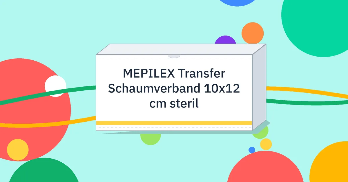Symbolbild: Packung mit der Aufschrift MEPILEX Transfer Schaumverband 10x12 cm steril (PZN 14335394) – Verfügbarkeit und Bezug in Apotheken in Frankfurt am Main