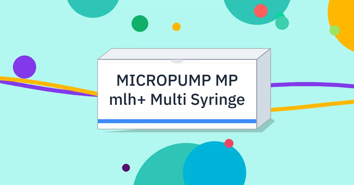 Symbolbild: Packung mit der Aufschrift MICROPUMP MP mlh+ Multi Syringe (PZN 16940745) – Verfügbarkeit und Bezug in Apotheken in Frankfurt am Main