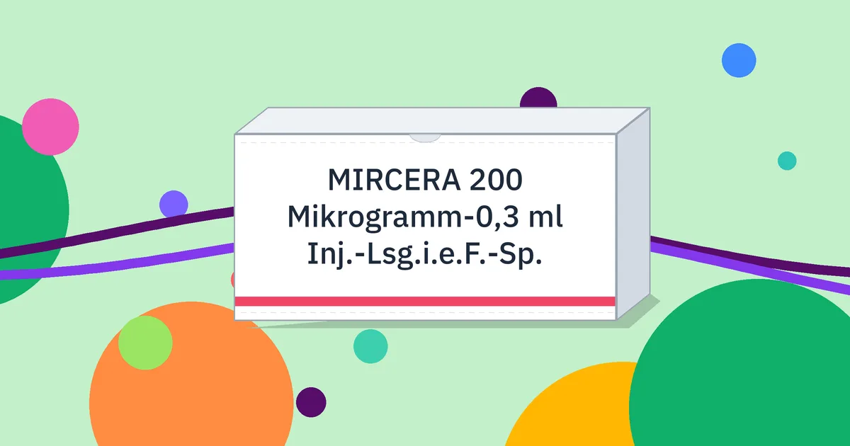 Symbolbild: Packung mit der Aufschrift MIRCERA 200 Mikrogramm-0,3 ml Inj.-Lsg.i.e.F.-Sp. (PZN 13631073) – Verfügbarkeit und Bezug in Apotheken in Frankfurt am Main
