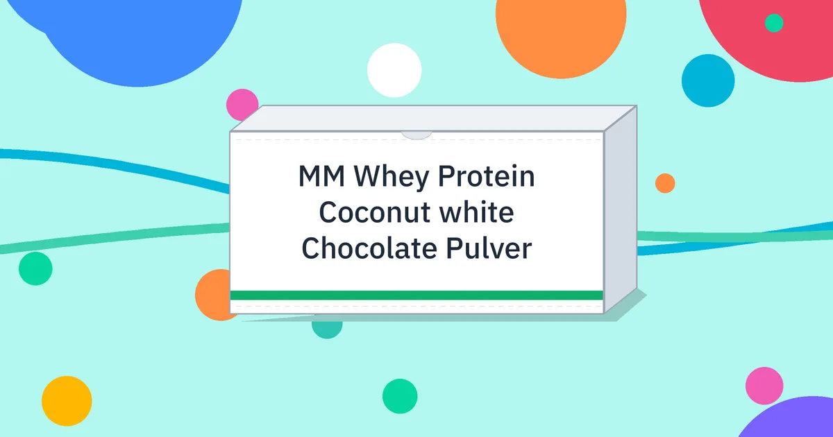 Symbolbild: Packung mit der Aufschrift MM Whey Protein Coconut white Chocolate Pulver (PZN 16781442) – Verfügbarkeit und Bezug in Apotheken in Frankfurt am Main