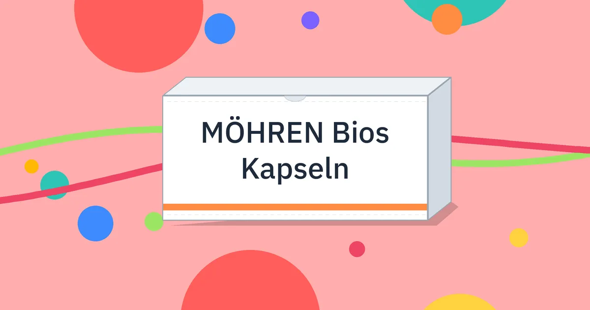 Symbolbild: Packung mit der Aufschrift MÖHREN Bios Kapseln (PZN 09324738) – Verfügbarkeit und Bezug in Apotheken in Frankfurt am Main