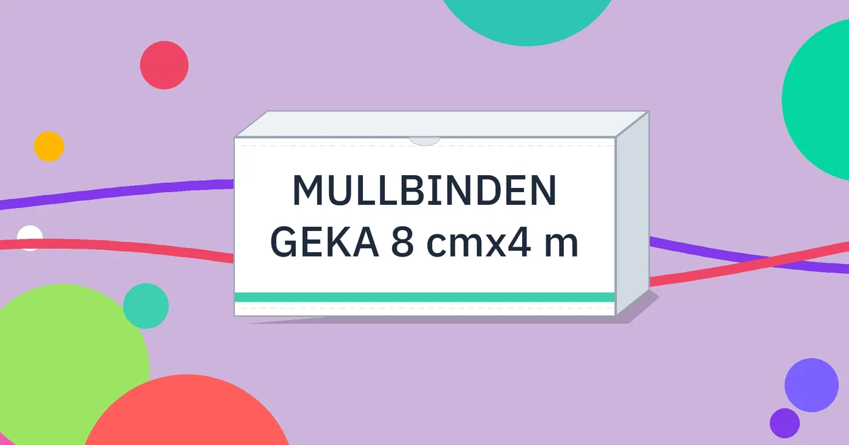 Symbolbild: Packung mit der Aufschrift MULLBINDEN GEKA 8 cmx4 m (PZN 01568487) – Verfügbarkeit und Bezug in Apotheken in Frankfurt am Main